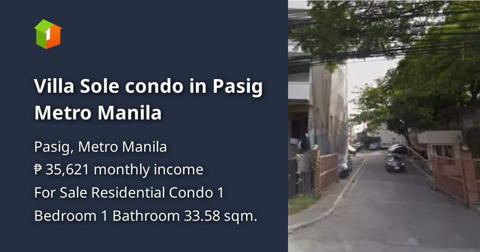 Villa Sole condo in Pasig Metro Manila [Condos 🏙️] (December 2025) in Pasig, Metro Manila for sale