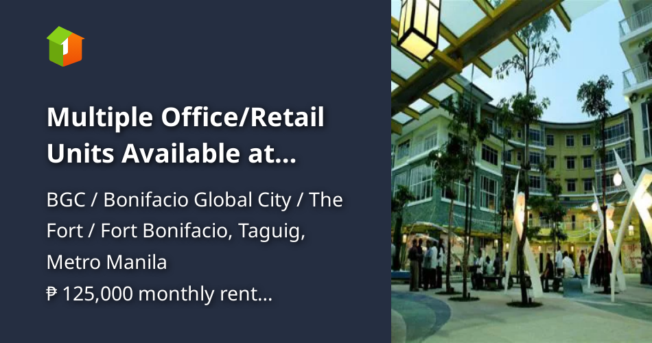 Multiple Office/Retail Units Available at Serendra [Commercial ...