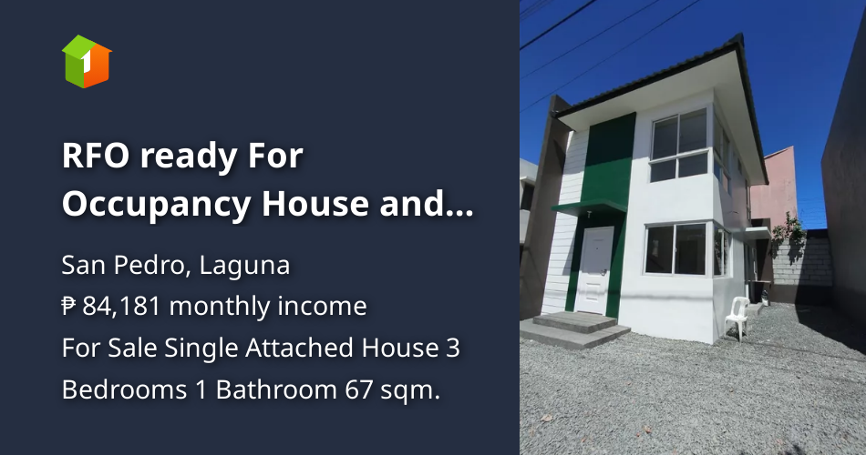 RFO ready For Occupancy House and Lot in San Pedro near Pacita [Houses ...