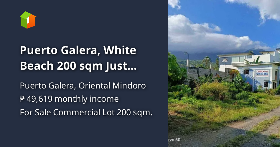 Puerto Galera, White Beach 200 sqm Just 400m from Shore! [Lots 🚜] (September 2025) in Puerto ...