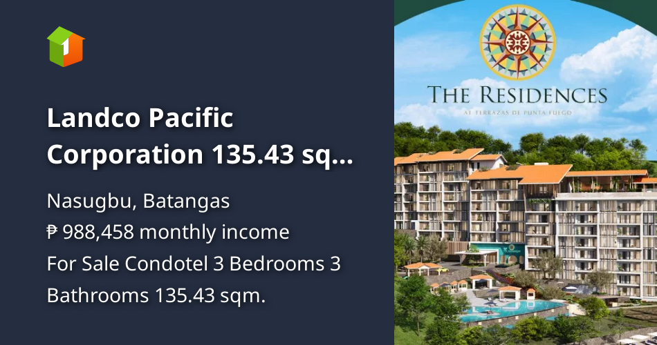 Landco Pacific Corporation 135.43 sqm 3BR Condotel For Sale in Terrazas ...