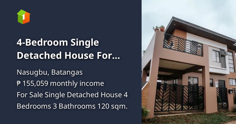 4-Bedroom Single Detached House For Sale in Phirst Editions Batulao Near Tagaytay-Nasugbu ...