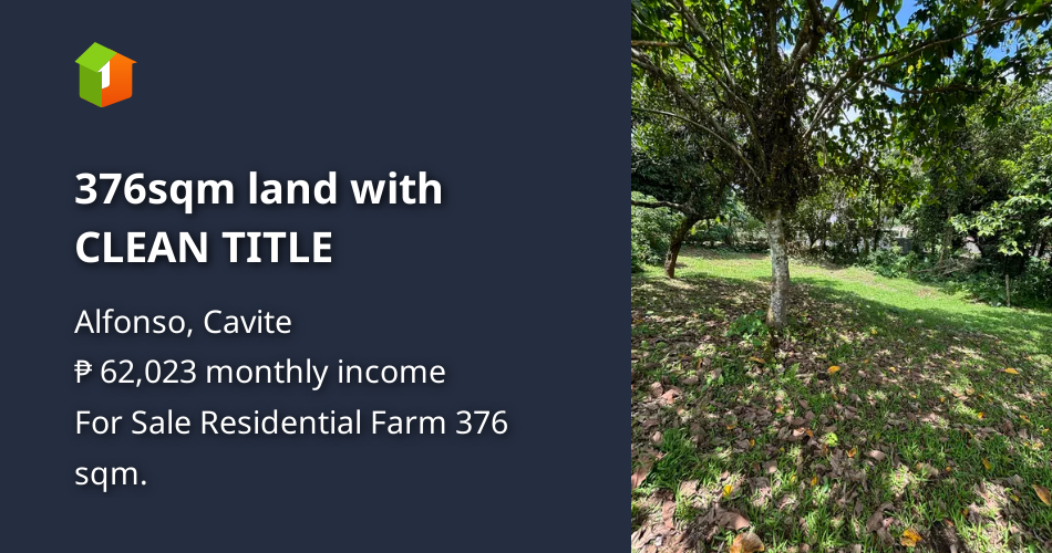 376sqm land with CLEAN TITLE [Lots 🚜] (October 2025) in Alfonso, Cavite ...