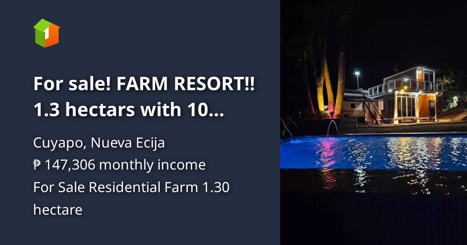 For sale! FARM RESORT!! 1.3 hectars with 10 mango&swimming pool ...