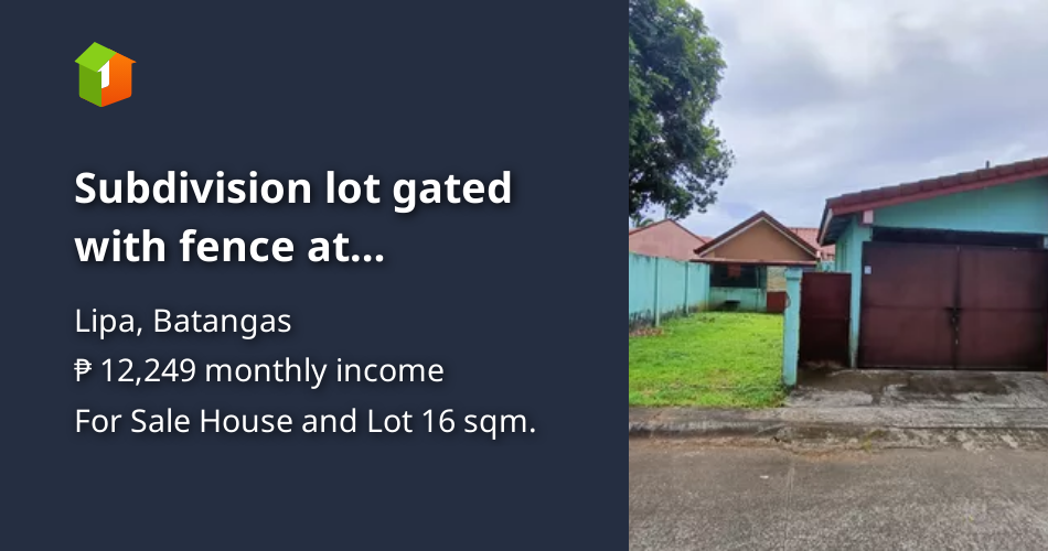 Subdivision lot gated with fence at plantacion meridienne brgy Cumba ...