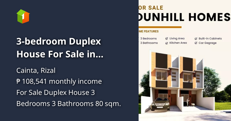3-bedroom Duplex House For Sale in Cainta Rizal - Valley View Village ...