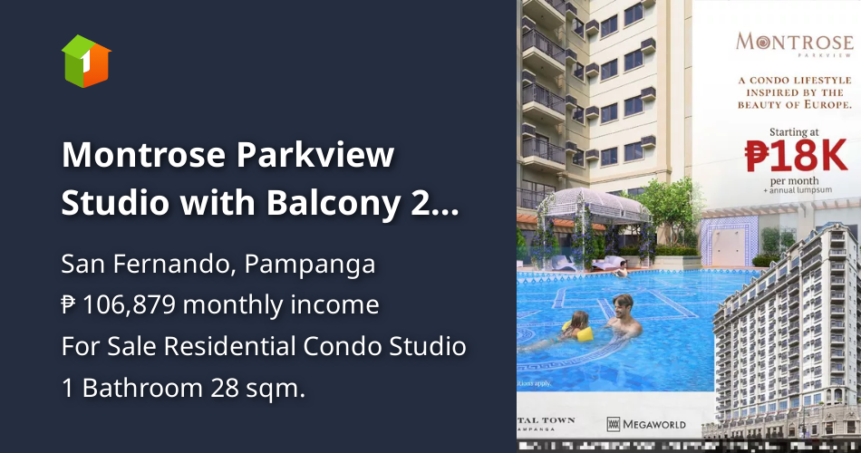 Montrose Parkview Studio with Balcony 28 sqm for Sale in Capital Town [Condos 🏙️] (February 2025 ...