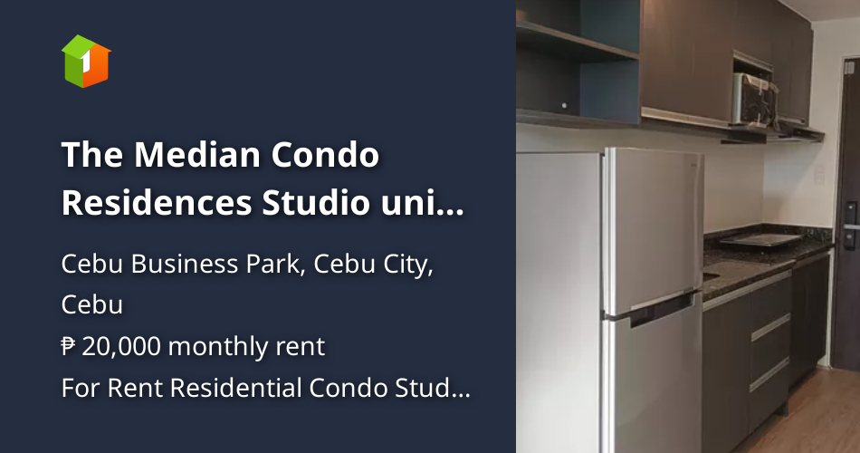 The Median Condo Residences Studio unit furnished near I.Tpark [Condos ...