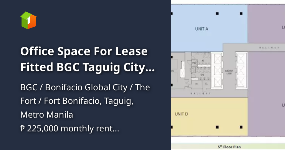 Office Space For Lease Fitted BGC Taguig City 243 sqm [Commercial ...