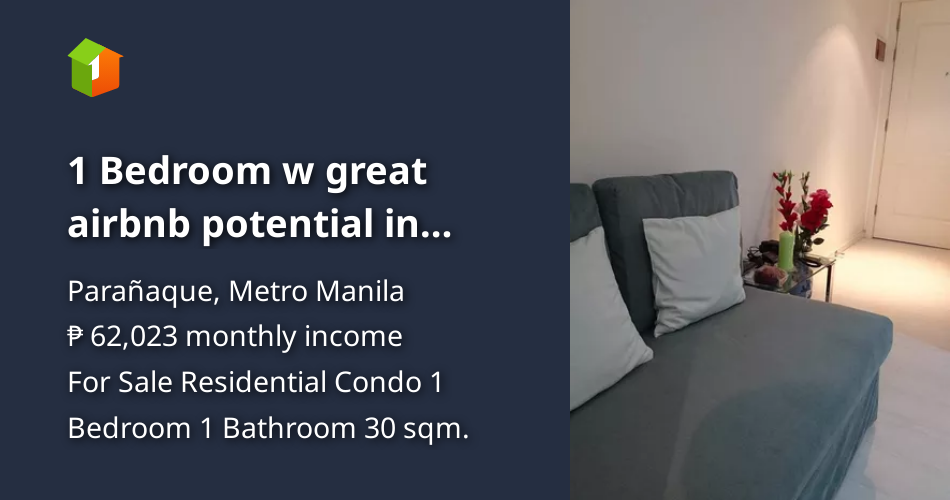 1 Bedroom w great airbnb potential in Azure Urban Residences for sale ...