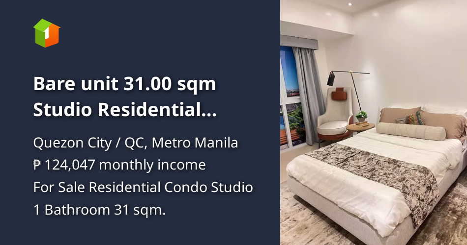 Bare unit 31.00 sqm Studio Residential Condo For Sale in Sentrove ...