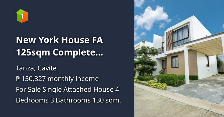 New York House FA 125sqm Complete Exclusive Community Anyana Belair ...