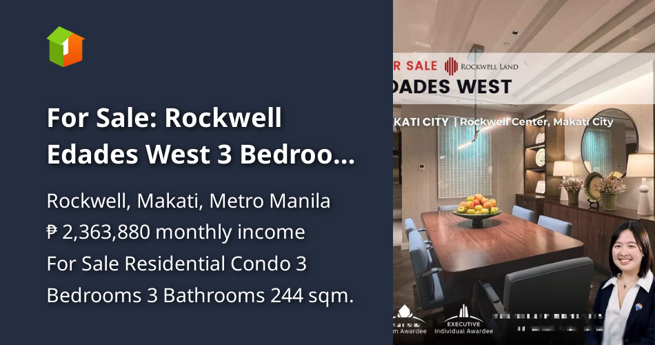 For Sale: Rockwell Edades West 3 Bedroom Flat (Direct Buyers Only ...
