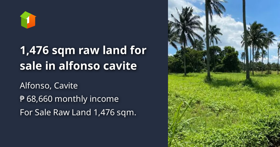 1,476 sqm raw land for sale in alfonso cavite [Lots 🚜] (June 2024) in Alfonso, Cavite for sale