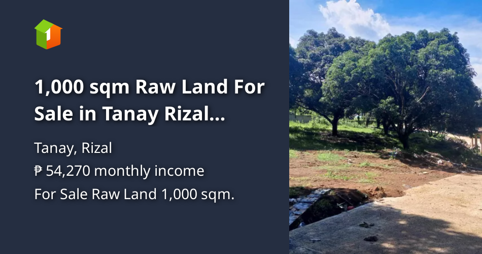 1,000 sqm Raw Land For Sale in Tanay Rizal Clean Title & Ready To use ...