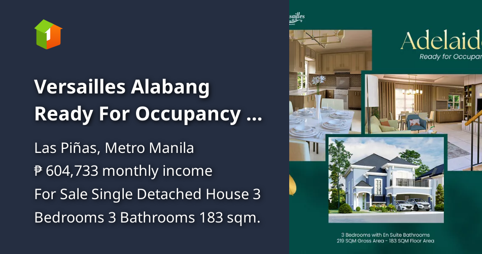 Versailles Alabang Ready For Occupancy 3 Bedroom House Adelaide Model ...