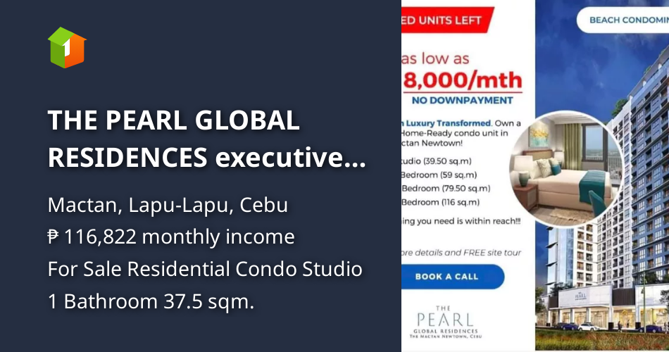 THE PEARL GLOBAL RESIDENCES executive studio with balcony [Condos 🏙️ ...