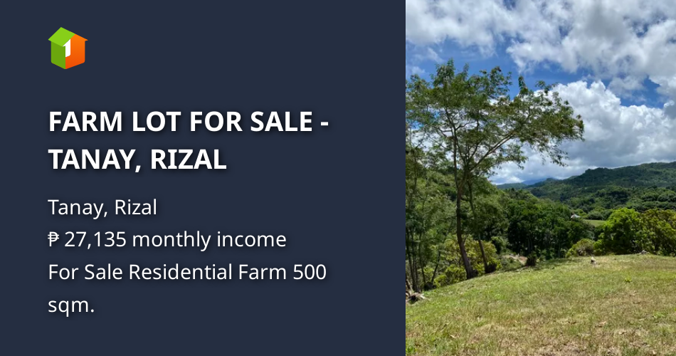 FARM LOT FOR SALE - TANAY, RIZAL [Lots 🚜] (September 2025) in Tanay ...