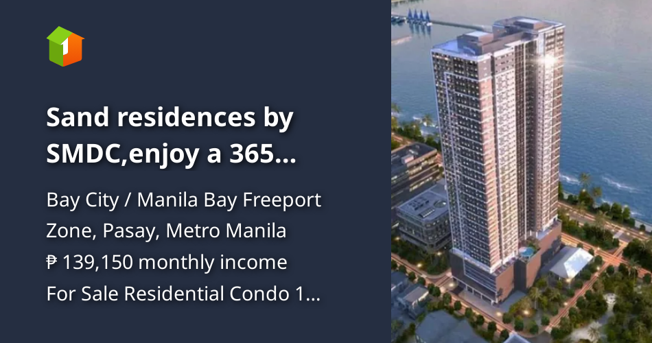 Sand residences by SMDC,enjoy a 365 stunning sunset near a city [Condos ...