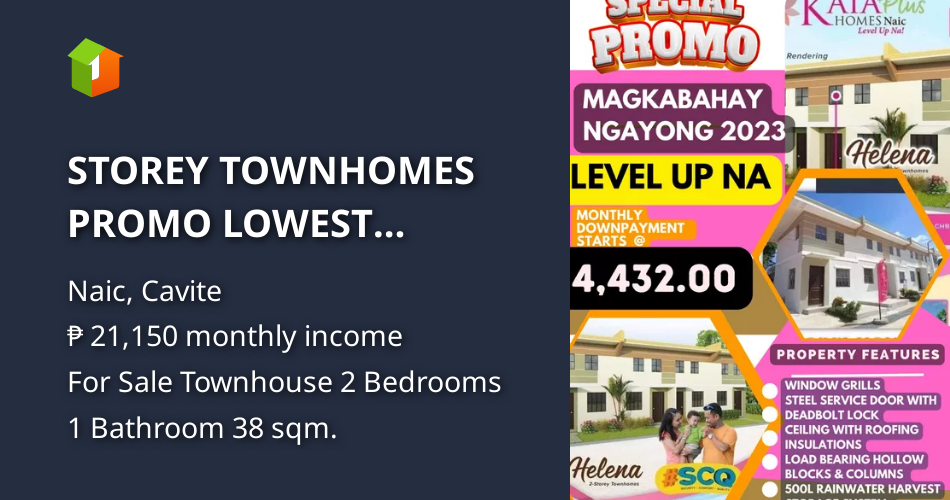 STOREY TOWNHOMES PROMO LOWEST DOWNPAYMENT [Houses and Lots 🏘️] (June ...