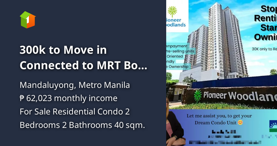 300k to Move in Connected to MRT Boni Station.Prime Location Condominium [Condos 🏙️] (October ...