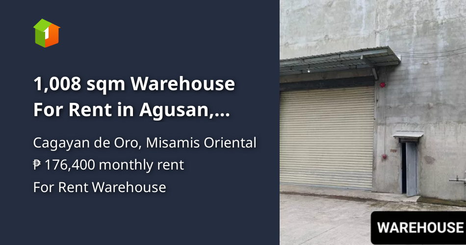 1,008 sqm Warehouse For Rent in Agusan, Cagayan De Oro Misamis Oriental ...