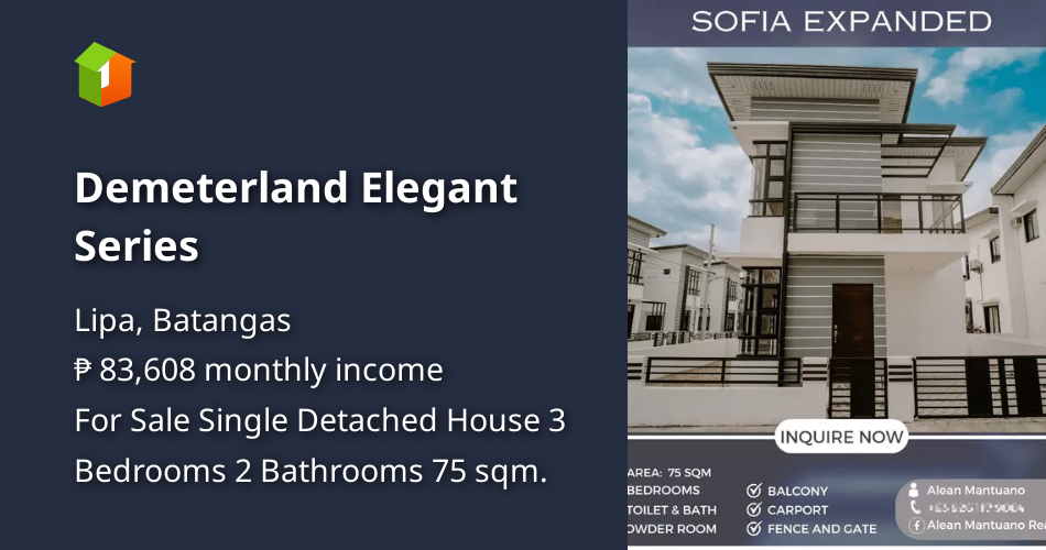 Demeterland Elegant Series [Houses and Lots 🏘️] (September 2024) in ...
