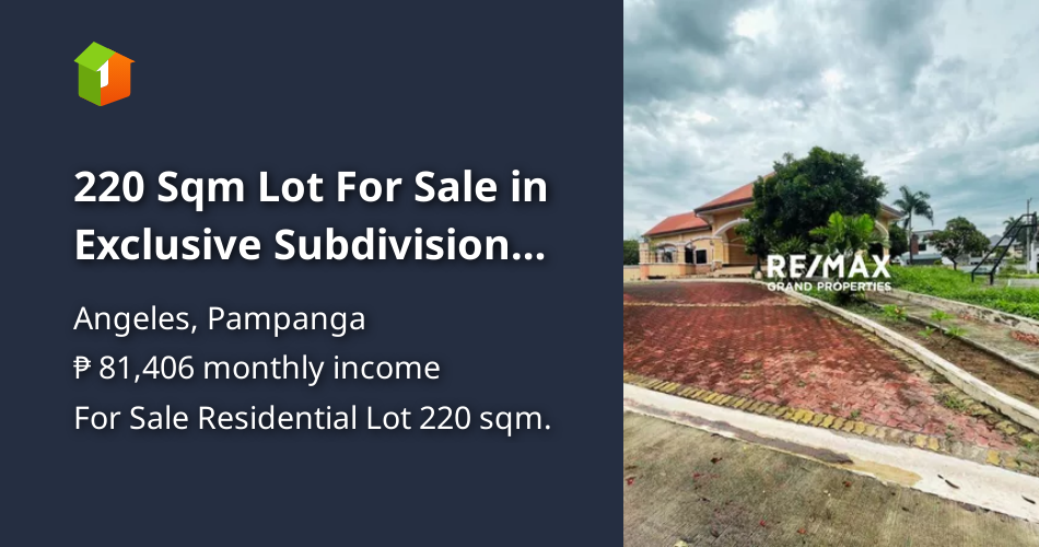 220 Sqm Lot For Sale in Exclusive Subdivision Along Friendship Highway ...