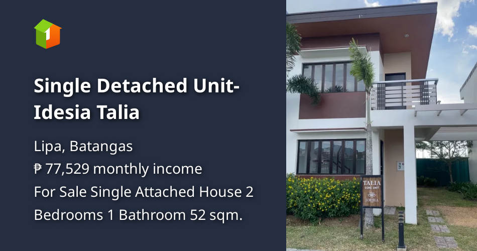 Single Detached Unit- Idesia Talia [Houses and Lots 🏘️] (June 2024) in ...