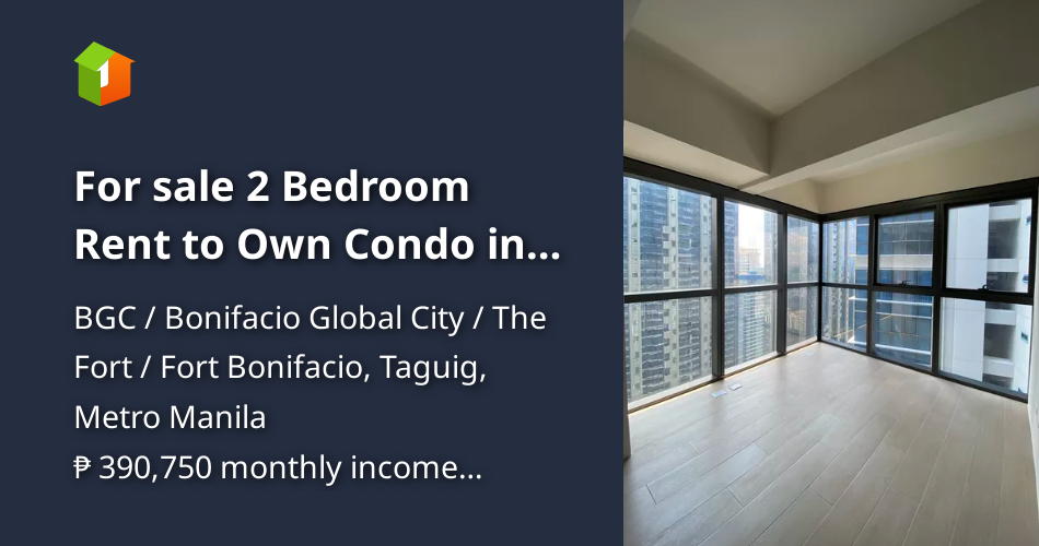 For sale 2 Bedroom Rent to Own Condo in Uptown Ritz BGC near subway ...