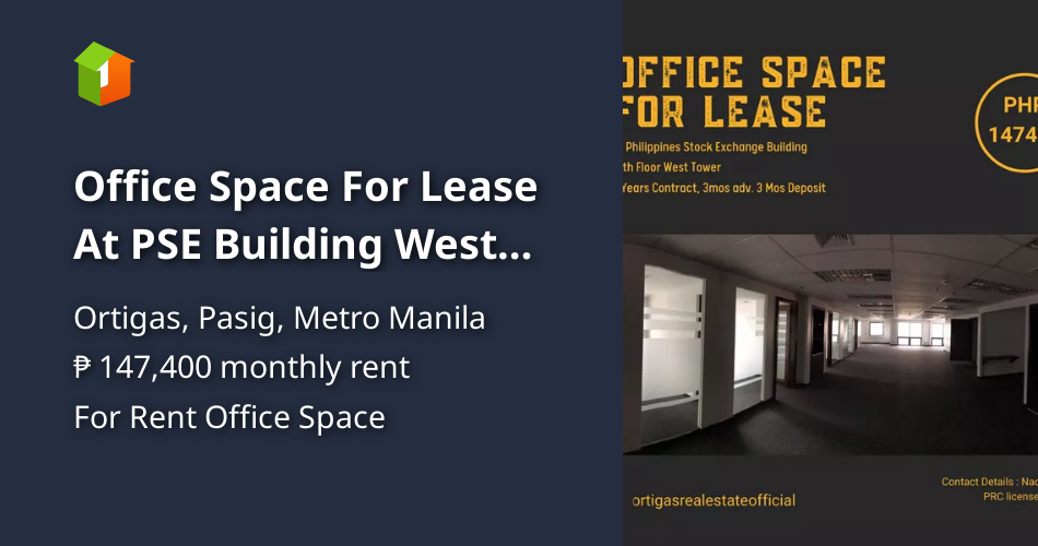 Office Space For Lease At PSE Building West Tower, Pasig [Commercial ...