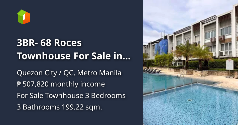 3BR- 68 Roces Townhouse For Sale in Diliman, QC [Houses and Lots 🏘️ ...