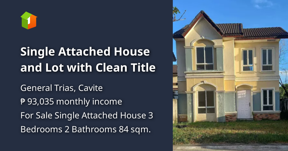 Single Attached House and Lot with Clean Title [Houses and Lots 🏘️ ...