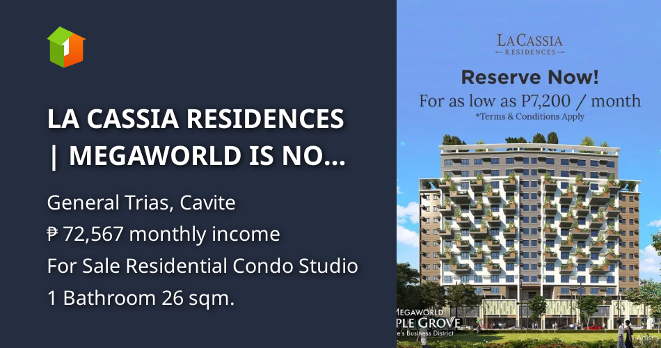 LA CASSIA RESIDENCES | MEGAWORLD IS NOW IN THE SOUTH | CAVITE [Condos 🏙 ...