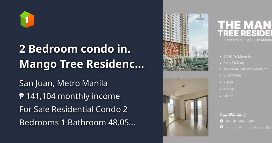 2 Bedroom condo in. Mango Tree Residences Condo in San Juan No Down ...
