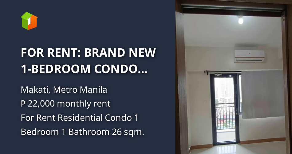 FOR RENT: BRAND NEW 1-BEDROOM CONDO UNIT | RED RESIDENCES - MAKATI ...