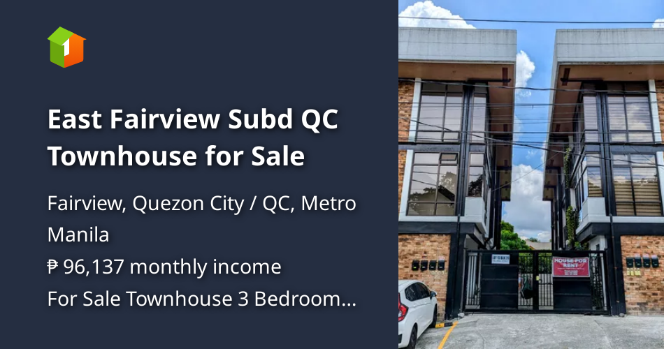 East Fairview Subd QC Townhouse for Sale [Houses and Lots 🏘️] (December ...