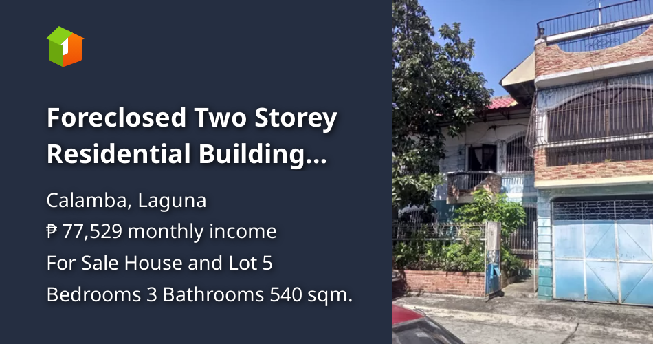 Foreclosed Two Storey Residential Building with roofdeck located at ...