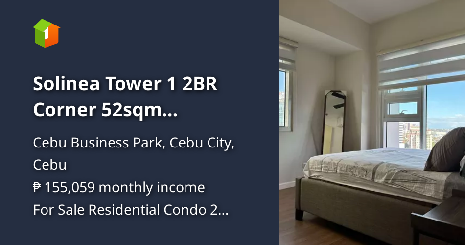 Solinea Tower 1 2BR Corner 52sqm Furnished Cebu Business Park [Condos 🏙️] (December 2025) in ...