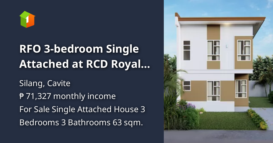 RFO 3-bedroom Single Attached at RCD Royale Homes Silang Cavite [Houses ...