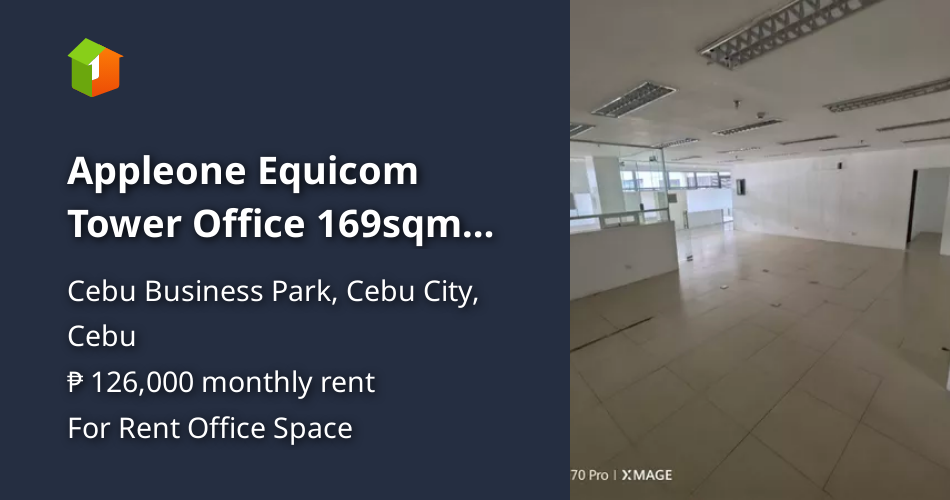 Appleone Equicom Tower Office 169sqm Warm Shell Cebu Business Park ...