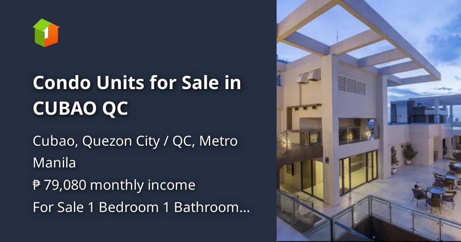 Condo Units for Sale in CUBAO QC [Condos 🏙️] (June 2021) in Cubao ...