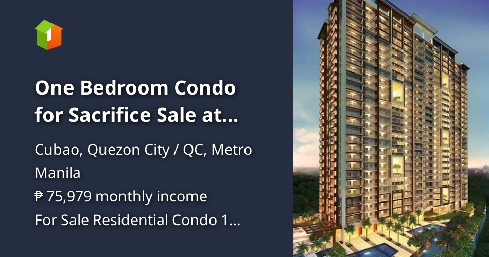 One Bedroom Condo for Sacrifice Sale at Tuason St, Diliman Quezon City ...