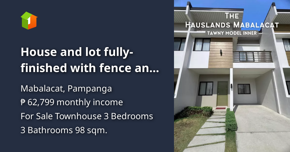 House and lot fully-finished with fence and gate Neal Clark ...