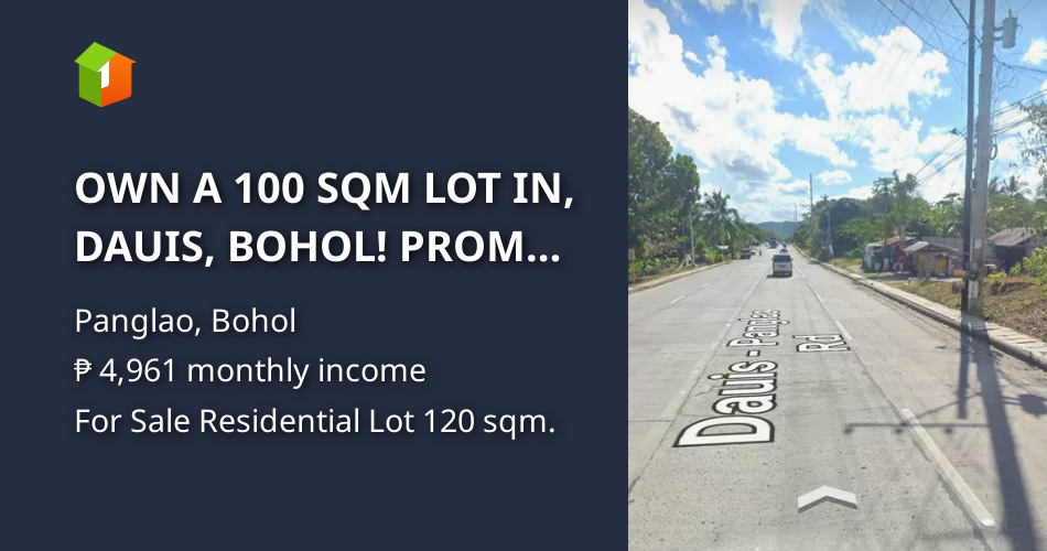 RESIDENTIAL LOT IN BINGAG DAUIS PANGLAO BOHOL 120 sqm. [Lots 🚜 ...