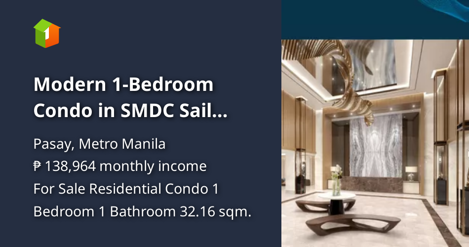 Modern 1-Bedroom Condo in SMDC Sail Residences, Mall of Asia Complex ...