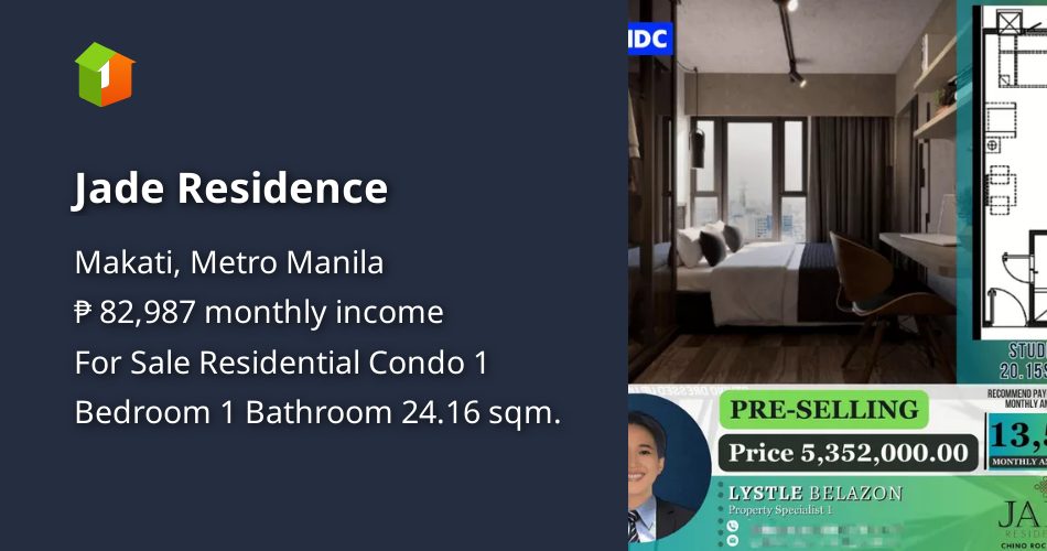 Jade Residence [Condos 🏙️] (August 2023) in Makati, Metro Manila for sale