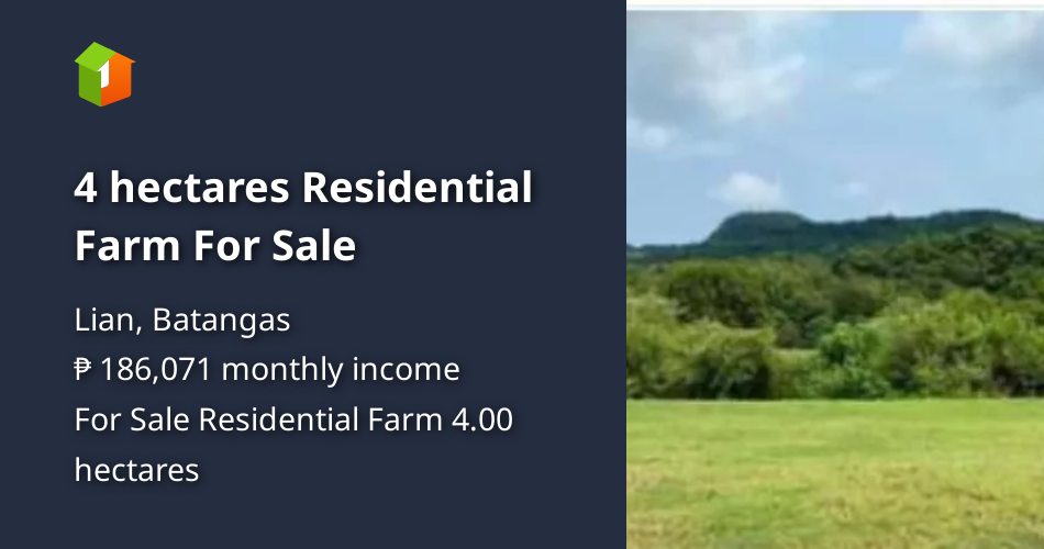 4 hectares Residential Farm For Sale [Lots 🚜] (February 2024) in Lian ...
