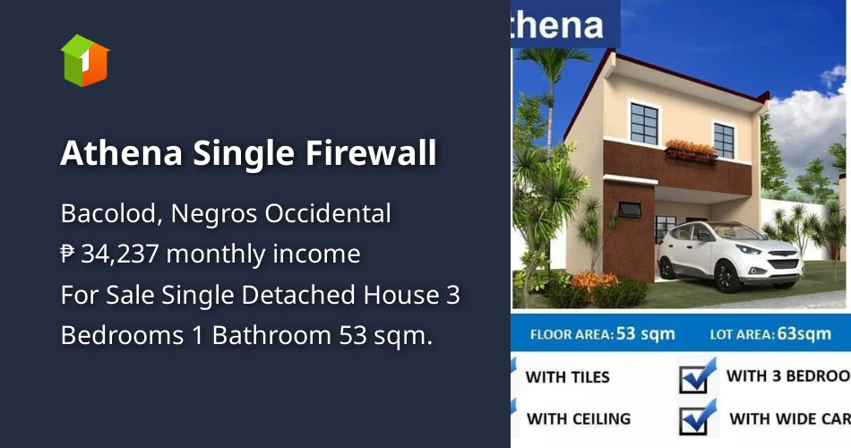 Athena Single Firewall [Houses and Lots 🏘️] (January 2022) in Bacolod ...