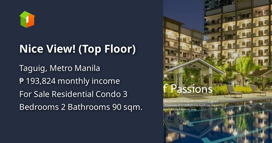 Nice View! (Top Floor) [Condos 🏙️] (July 2023) in Taguig, Metro Manila ...